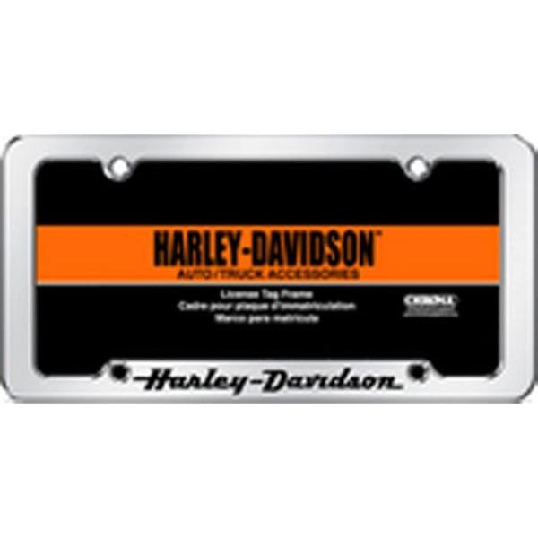 Harley Davidson Script Chrome License Plate Tag Frame Metall – European ...
